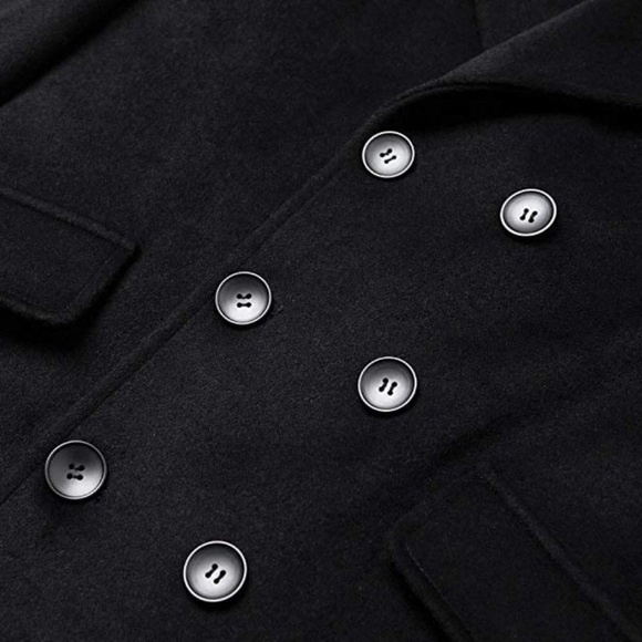 Jackets & Coats | Mens Leona Wool Blend Long Coat Black | Poshmark